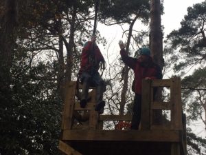 St Aidan's Primary School | Purple class at the zip wire, Pendarren House